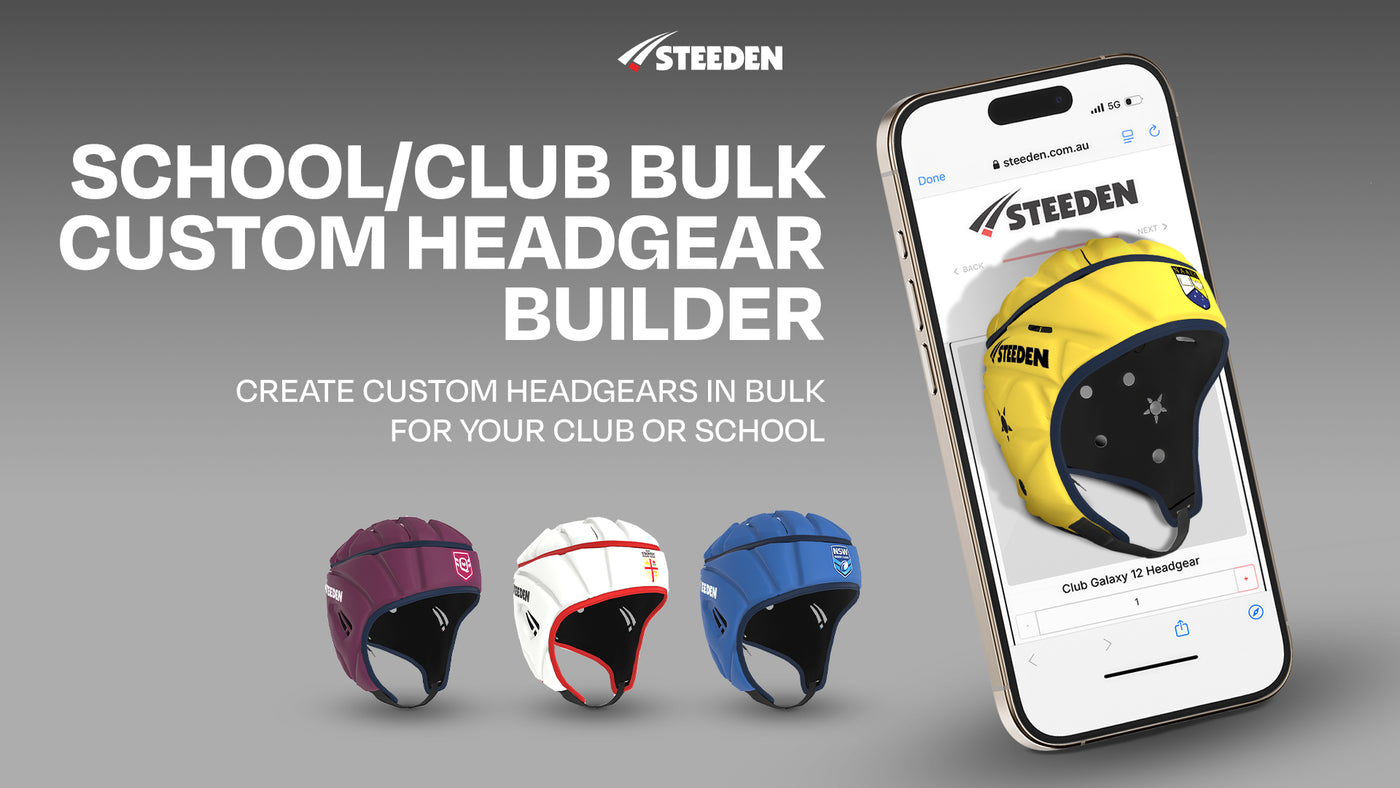 School/Club Bulk Custom Headgear – Steeden